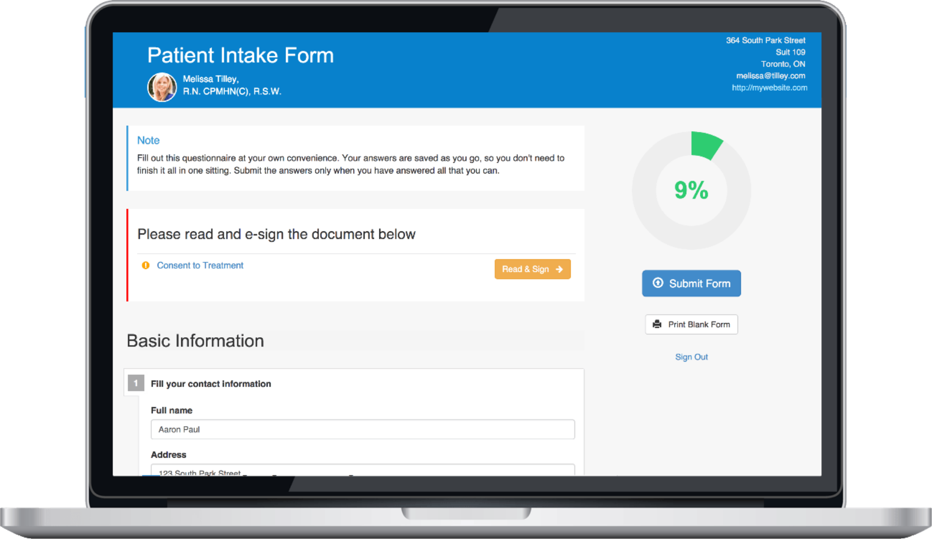IntakeQ Client Intake Solutions | Online Forms